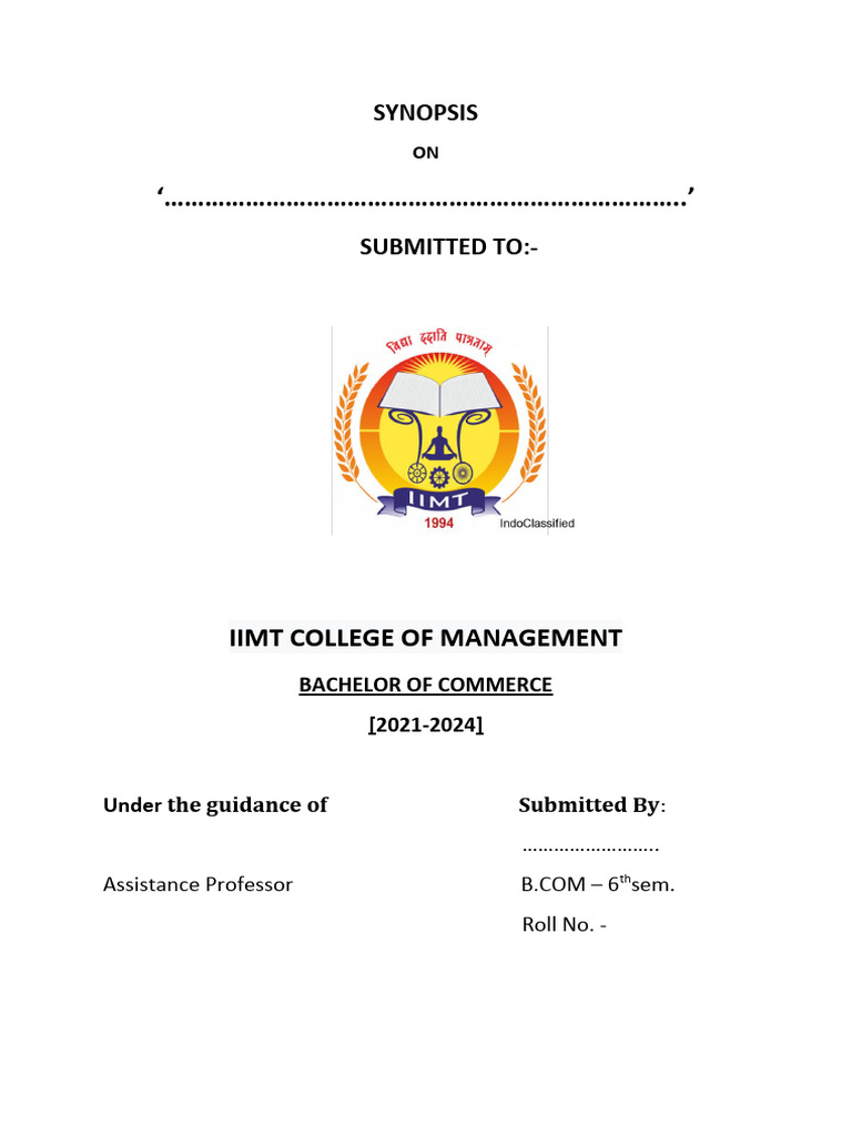 Synopsis - Format | PDF | Online Shopping | Computing