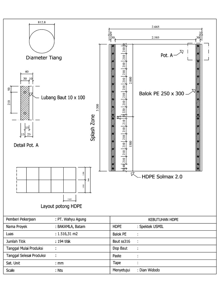 Rev Drawing Hdpe Batam Model | PDF