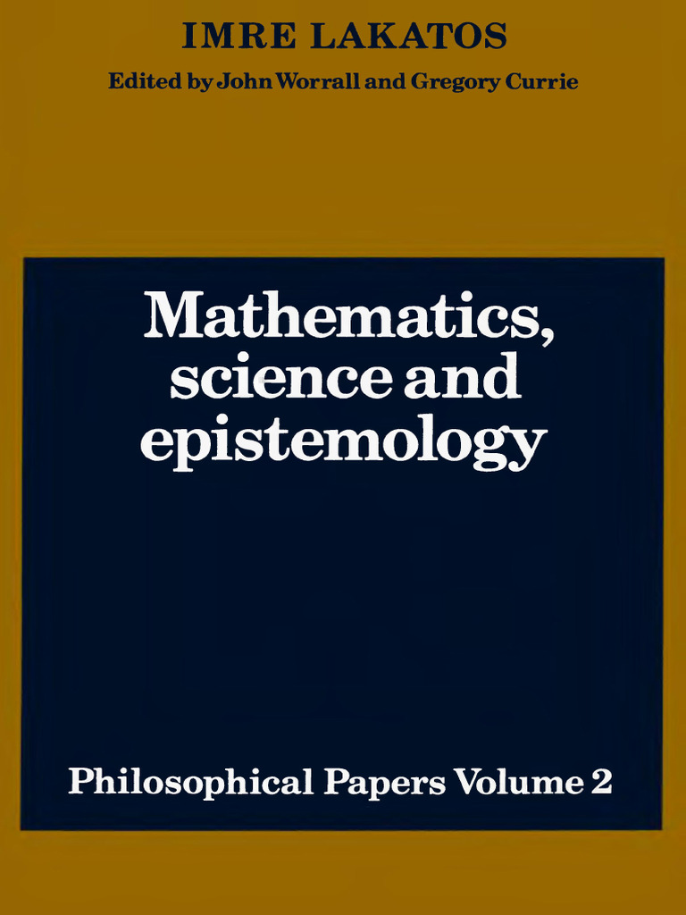(Philosophical Papers 2) Imre Lakatos - Mathematics, Science and ...