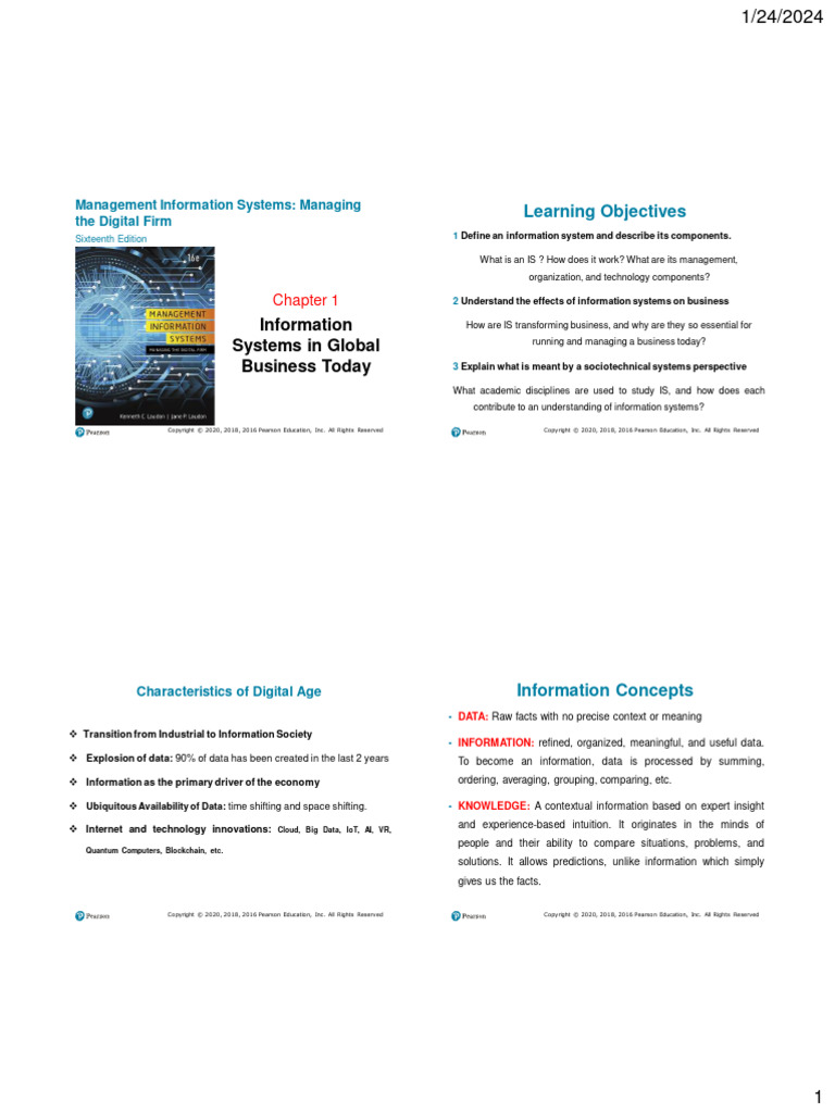 Mis Chap 1 | PDF | Information | Data