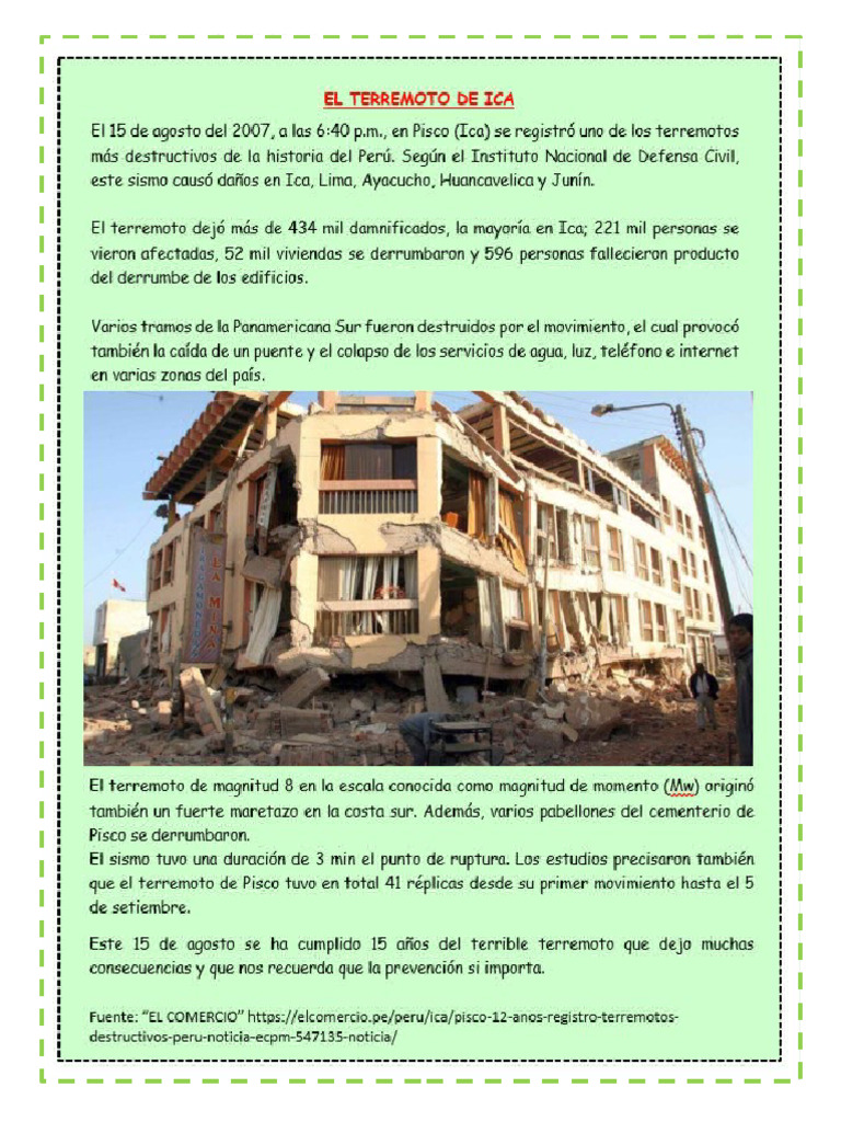 Terremoto de Ica | PDF
