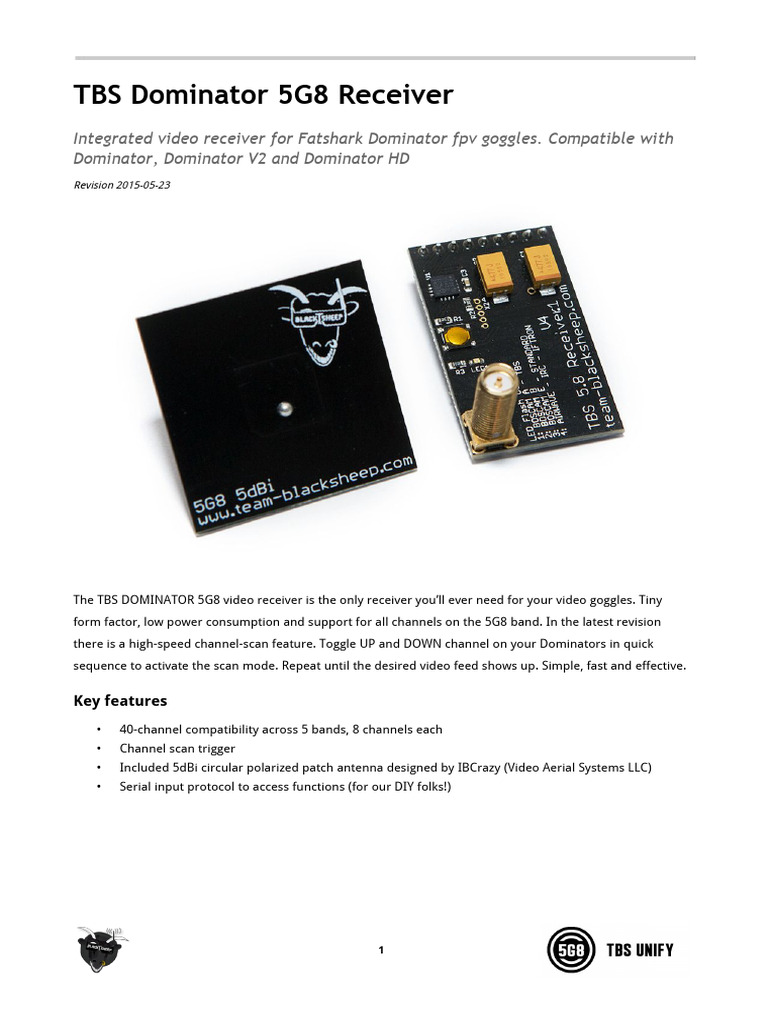 Tbs Dominator RX Manual | PDF | Antenna (Radio) | Electromagnetic ...