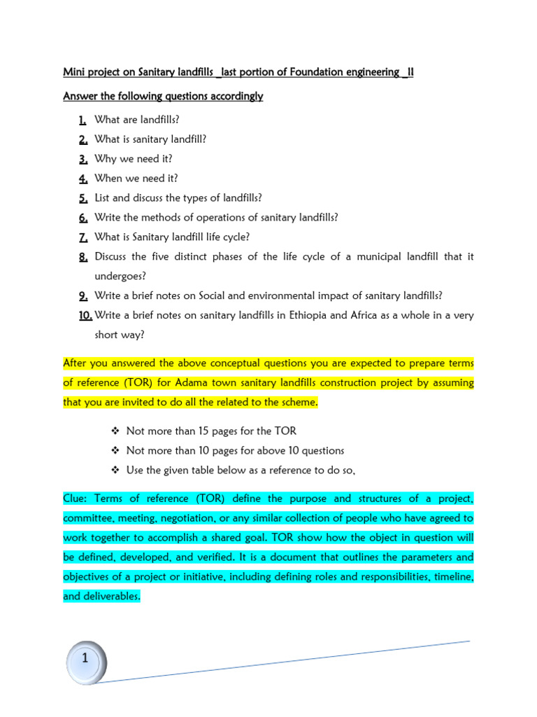 Overview of Sanitary Landfills | PDF