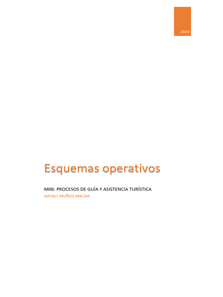Esquema Operativo | PDF | Turismo