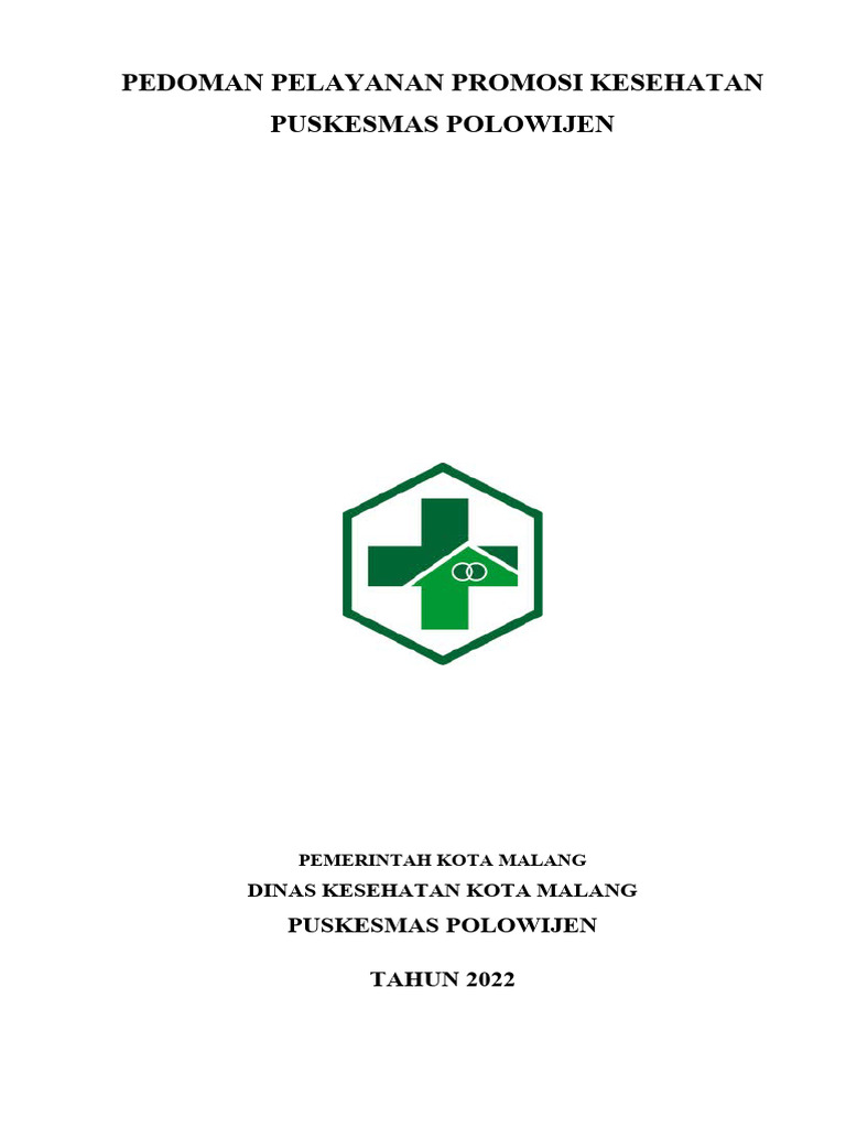 Format Pedoman Pelayanan Promosi Kesehatan | PDF