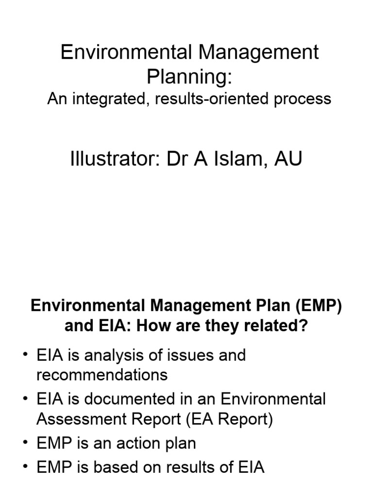 Environmental Management Planning:: An Integrated, Results-Oriented ...