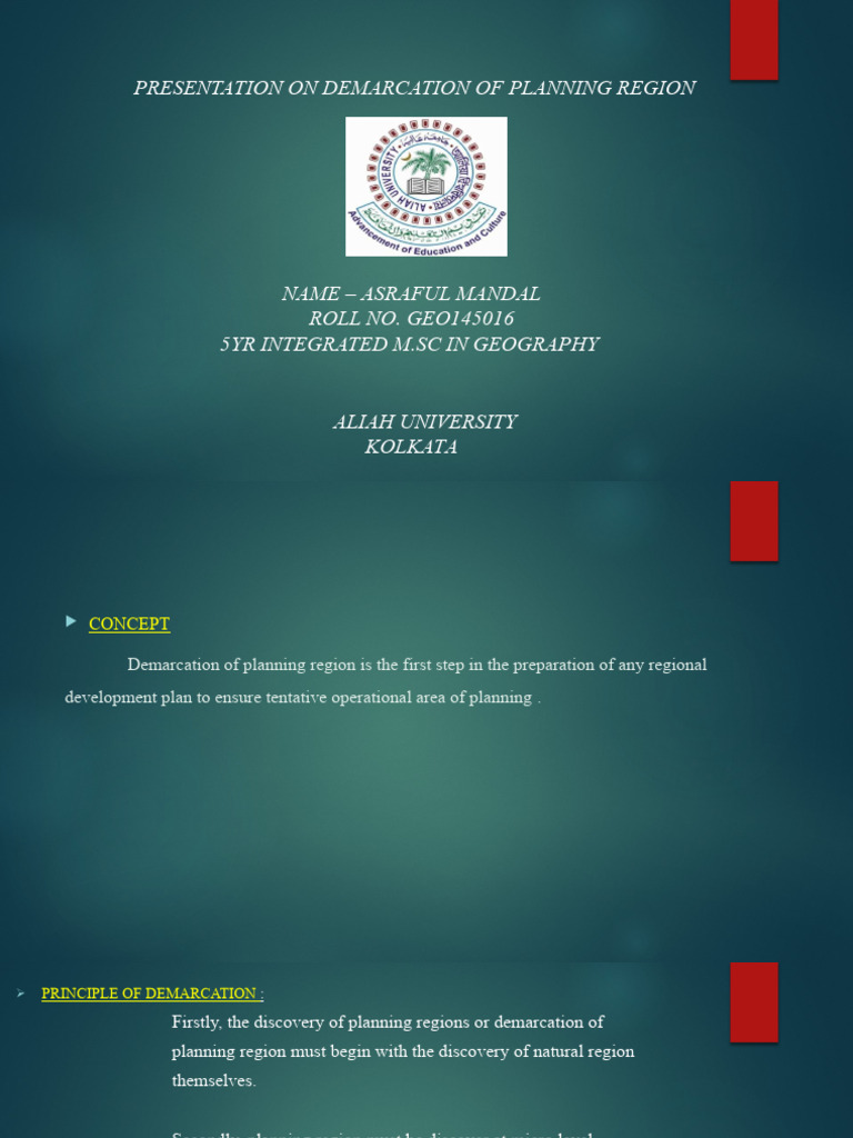 Demarcation of Planning Regions Explained | PDF
