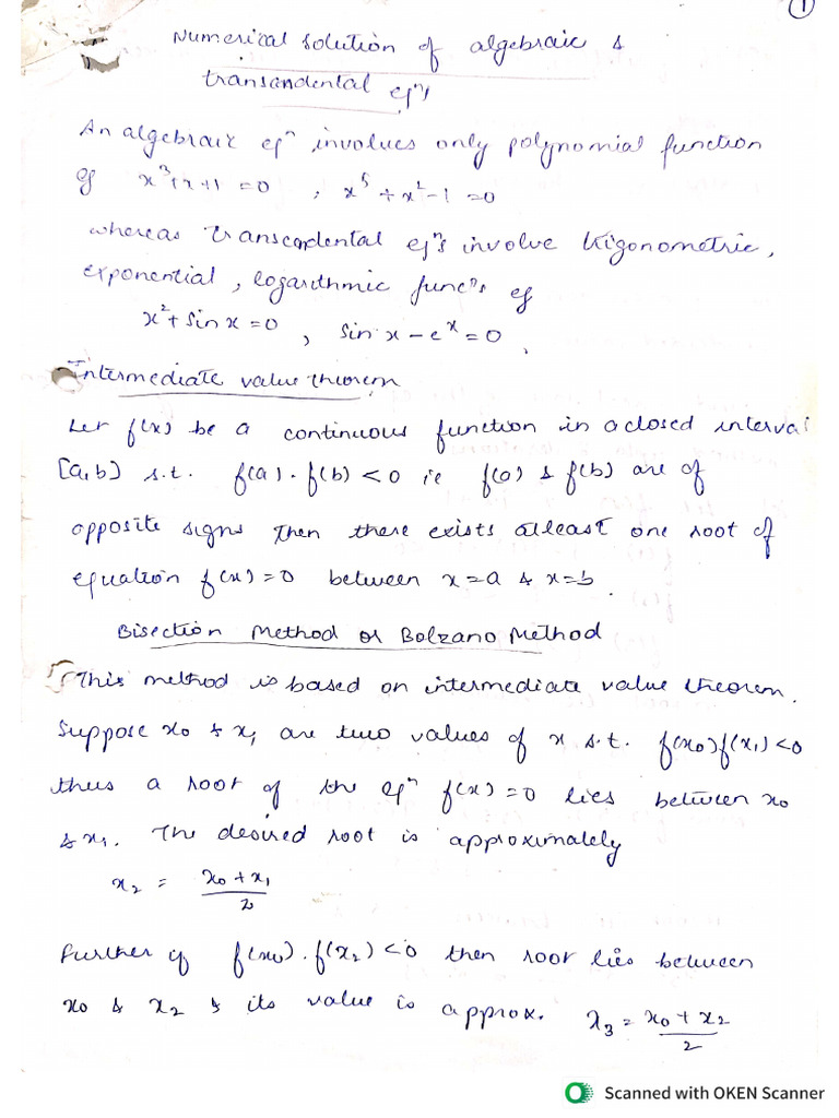 Numerical Methods 1 | PDF