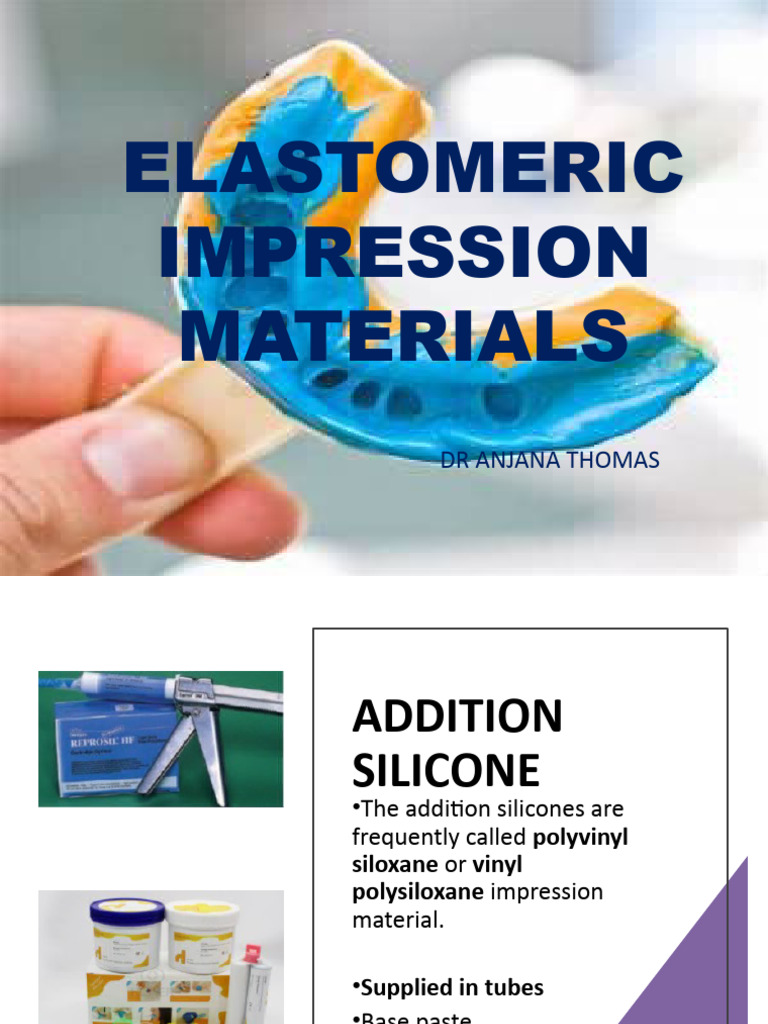 Dental Impression Materials Guide | PDF | Silicone | Dental Material