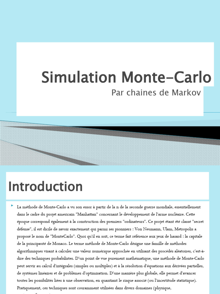 Méthodes de Monte-Carlo | Télécharger gratuitement PDF | Méthode de Monte-Carlo | Hasard