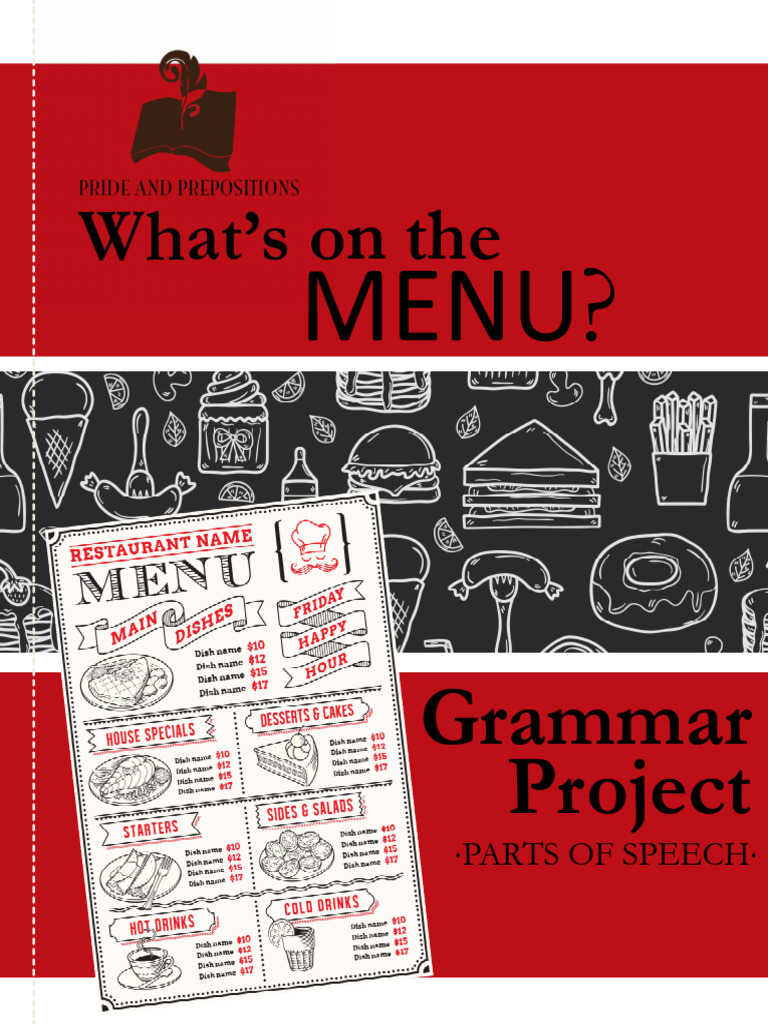 Parts of Speech Menu Project Guide | PDF | Adverb | Adjective