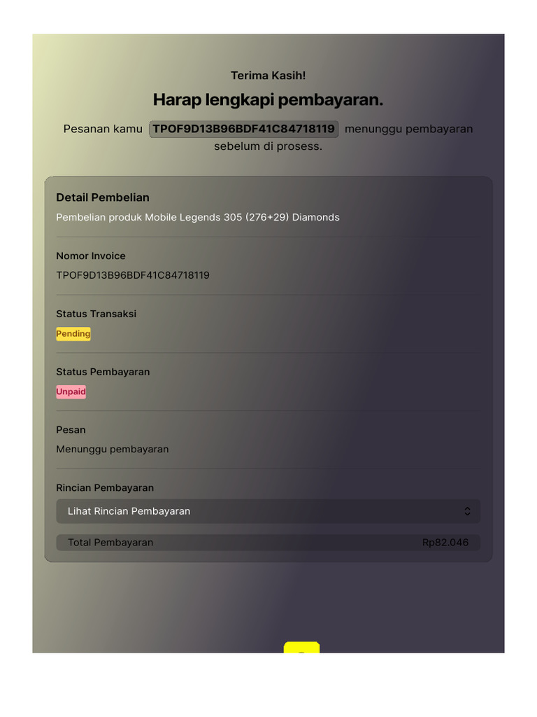 Invoice TPOF9D13B96BDF41C84718119 - TAKAPEDIA - Takapedia Adalah Platform Top Up | PDF