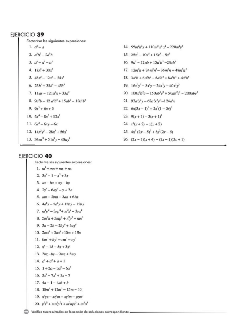 ejercicios de algebra (1) | PDF