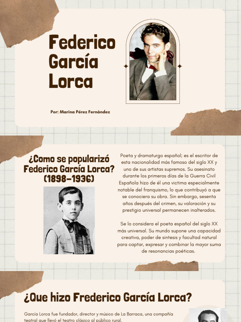 Presentación Historia Del Arte Grecia Scrapbook Dibujo Vintage Beige | PDF | Federico García Lorca