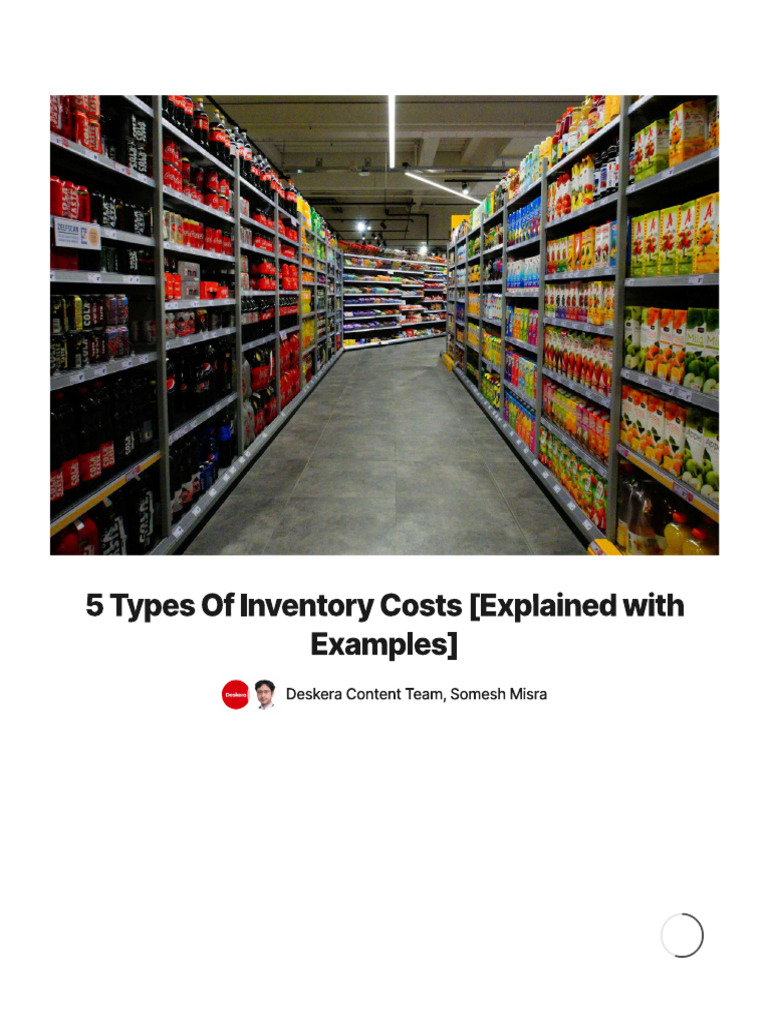 Scm Notes Inventory Costs Pdf