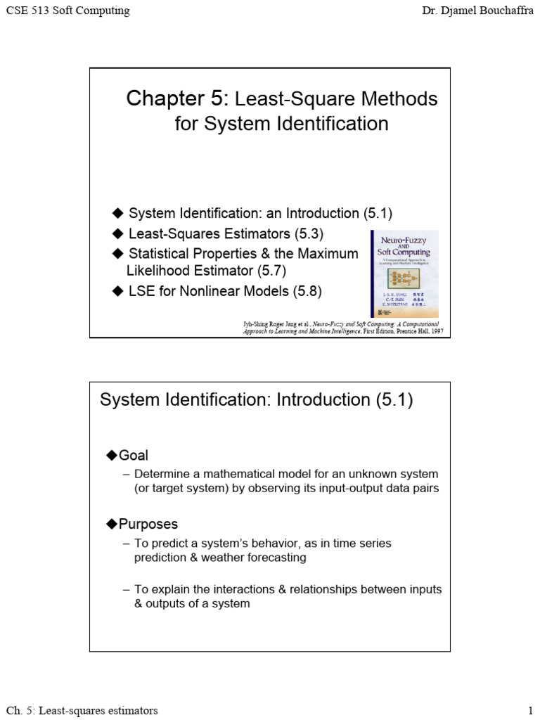 ch5 Least-SquareMethodsforSystemIdentification | PDF | Least Squares | Estimator