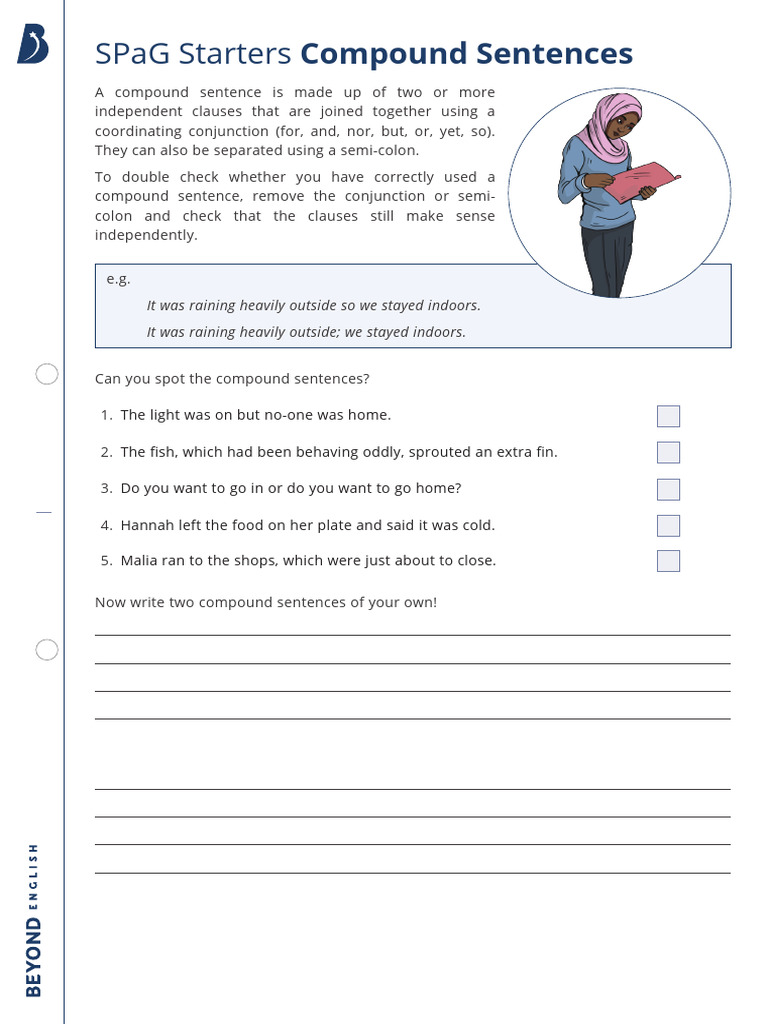 3 Compound Sentences Y7 | PDF