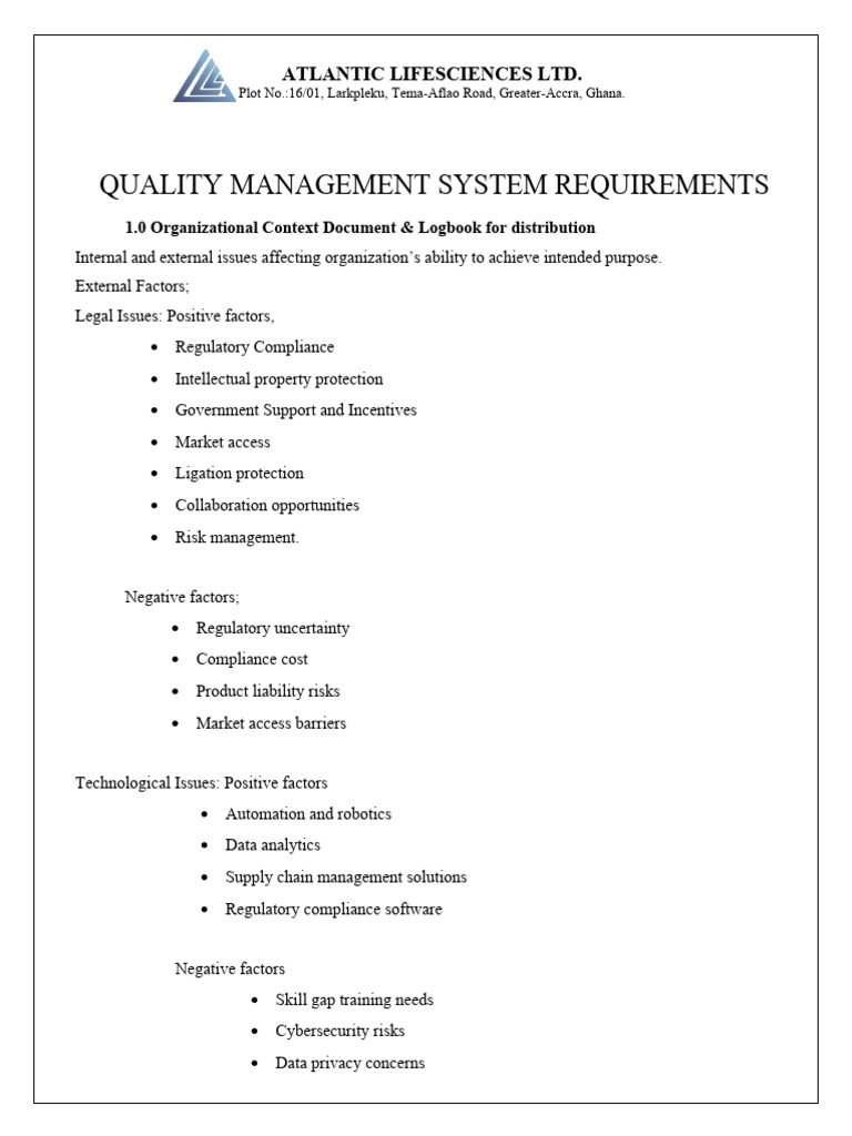 ISO Required Documents. New | Download Free PDF | Calibration | Risk