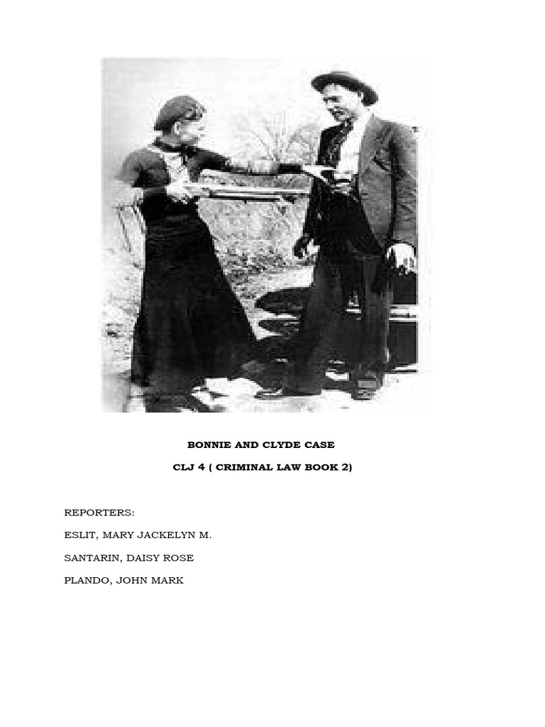 Bonnie and Clyde Case | Download Free PDF | Crimes | Crime & Violence