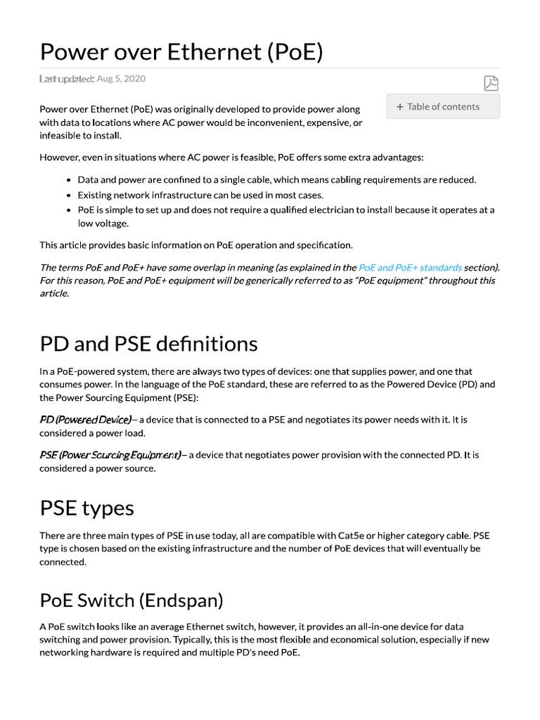 PoE - Biamp Cornerstone | PDF
