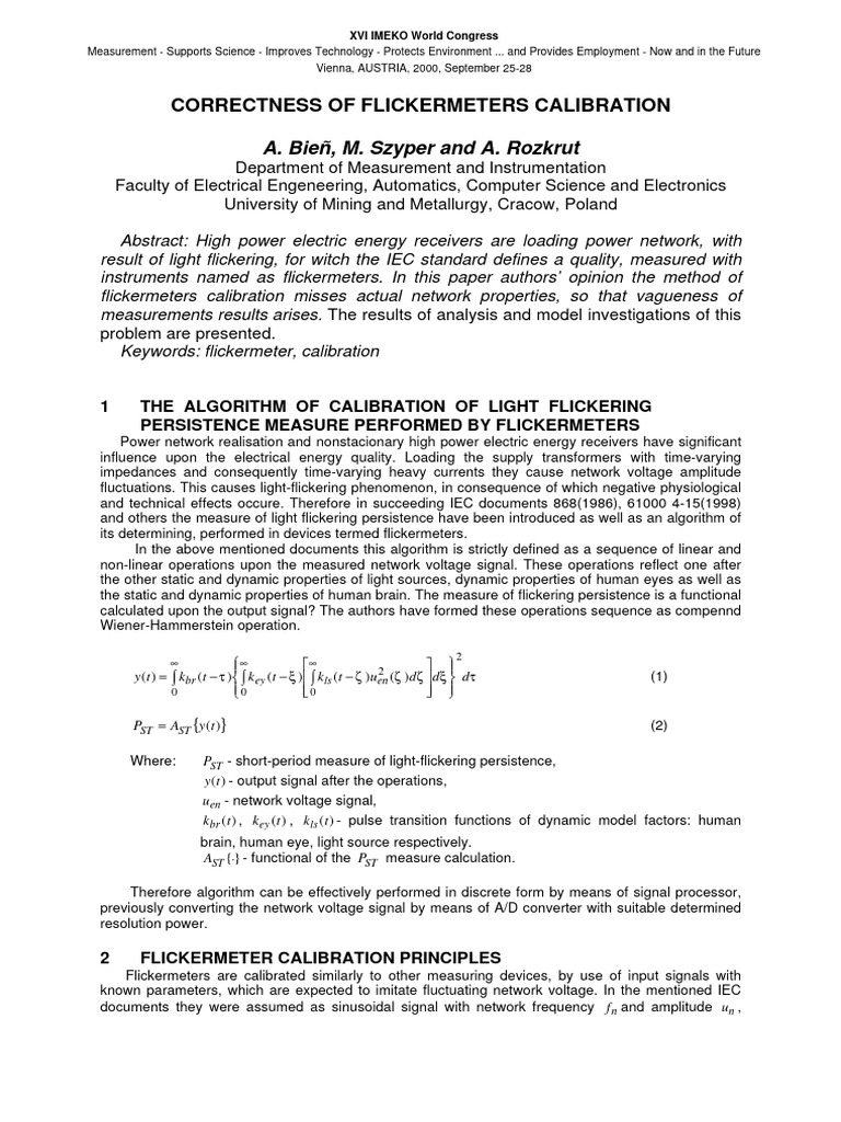 Imeko WC 2000 TC4 P114 | PDF | Electrical Impedance | Spectral Density