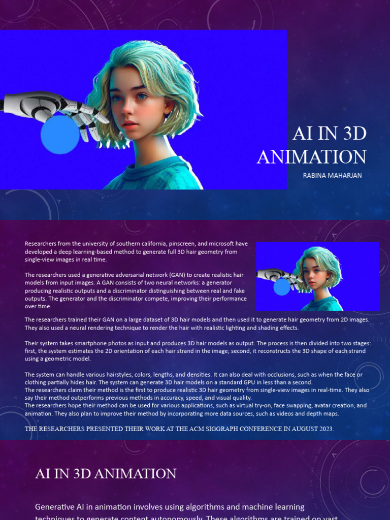 AI in 3d Animation | PDF | 3 D Computer Graphics | Computer Animation