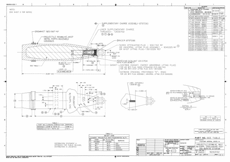 M107 Drawing 9216352 | PDF