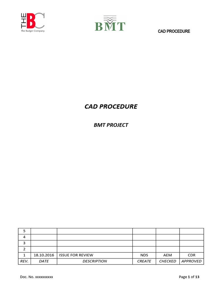 Cad Procedure Rev 1 | PDF | Computer Aided Design | Computing