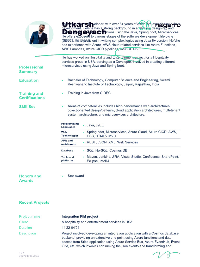 Utkarsh Resume | PDF | Microsoft Azure | Java (Programming Language)