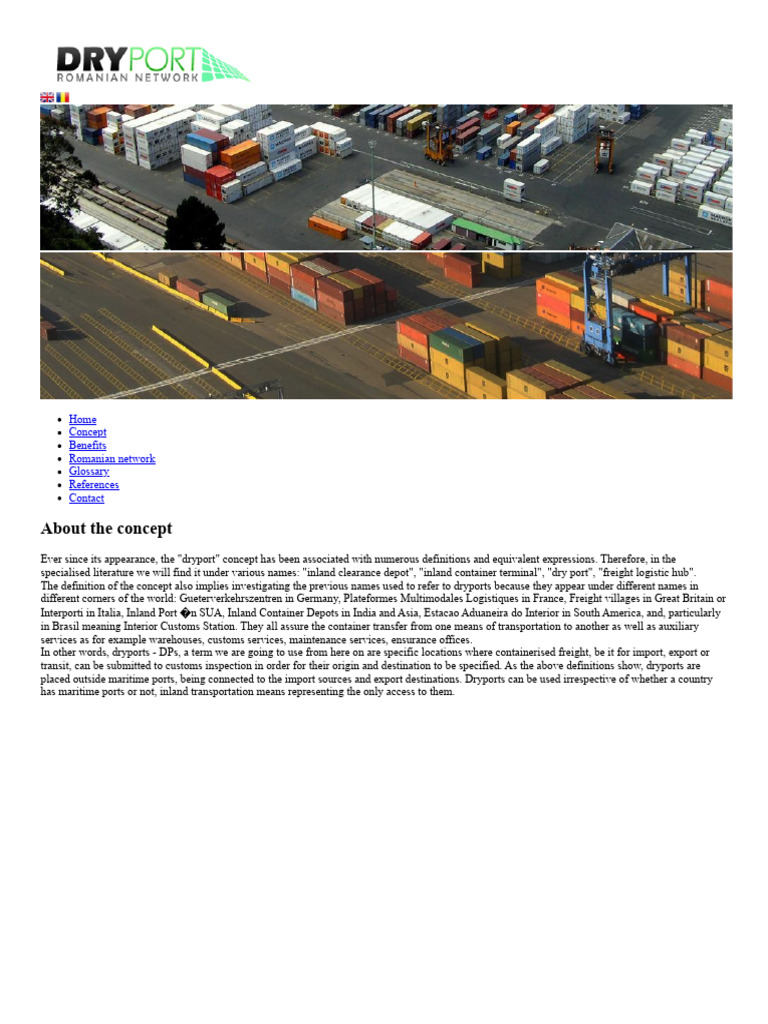 Concept Dryport Romania | PDF | Intermodal Freight Transport | Port