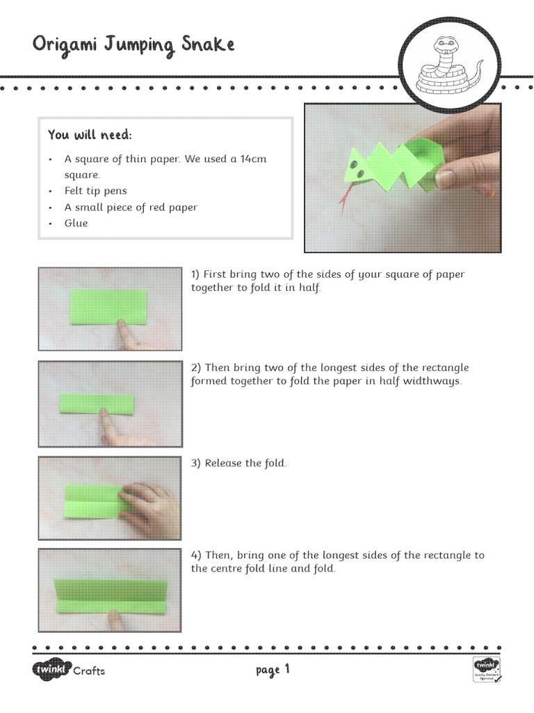 T TC 1648058984 Origami Jumping Snake Craft Instructions Origami ...