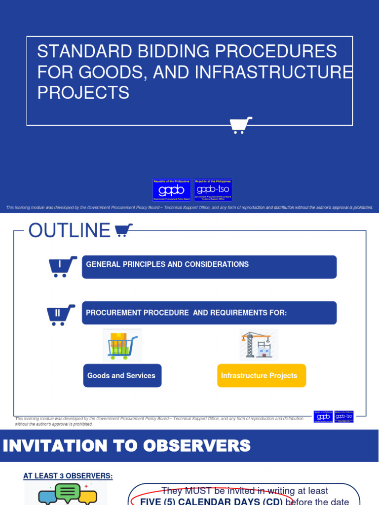 Standard Bidding Procedures for Goods | PDF | Taxes | Procurement