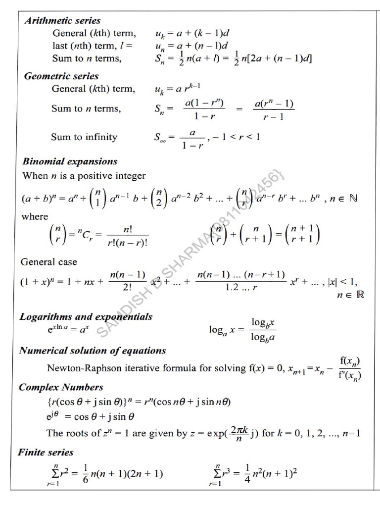 Formula Sheet for Isi | PDF | Probability Distribution | Cartesian ...