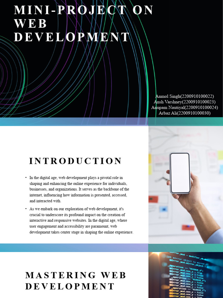 Mini Project | PDF | Web Development | World Wide Web