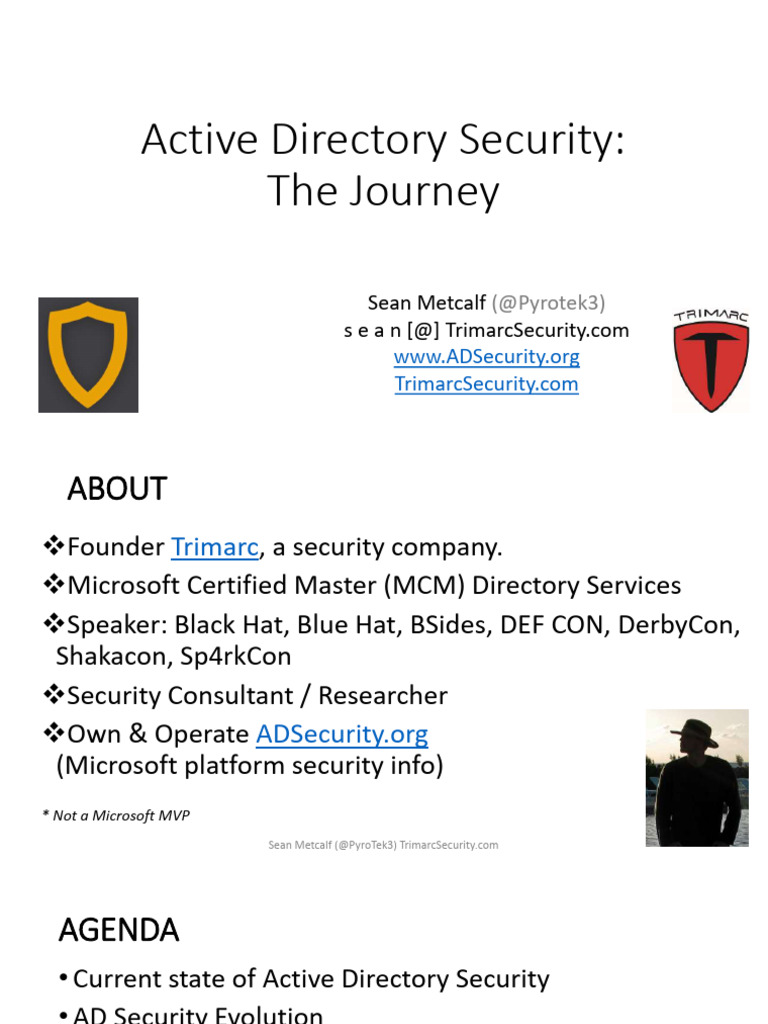 Active Directory Security Journey | PDF | Active Directory | Superuser