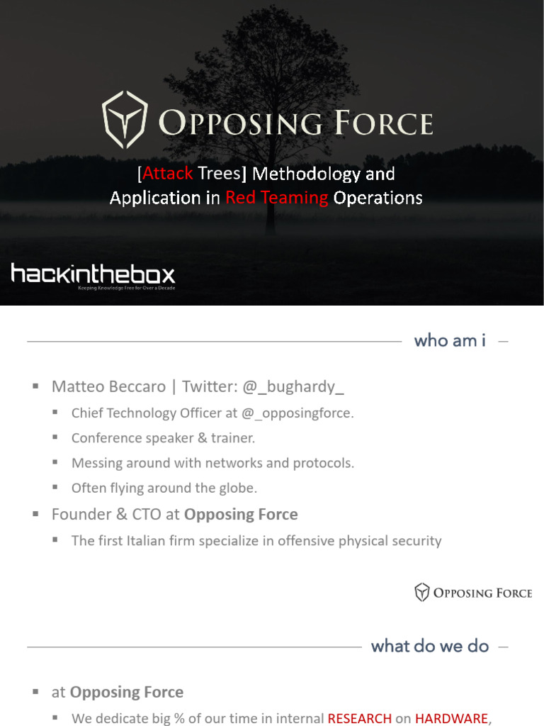 Attack Trees Method and Application in Red Teaming | PDF | Penetration ...