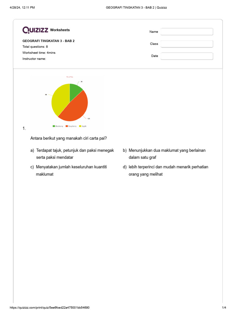 Geografi Tingkatan 3 Bab 2 Quizizz Pdf