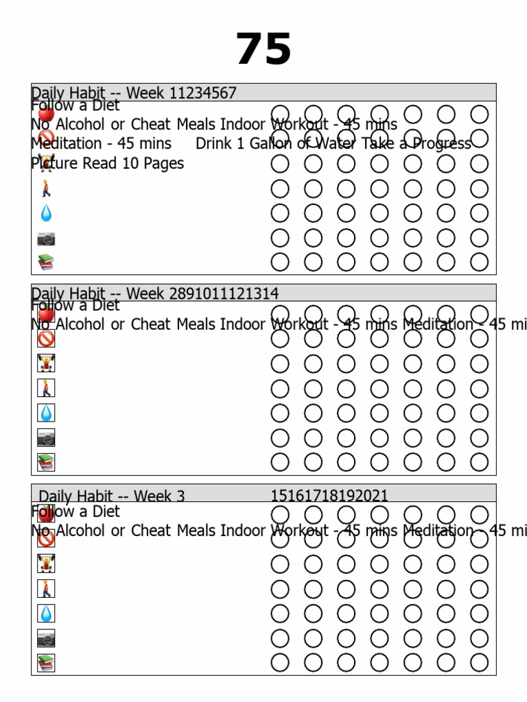 75 Hard Tracker | PDF