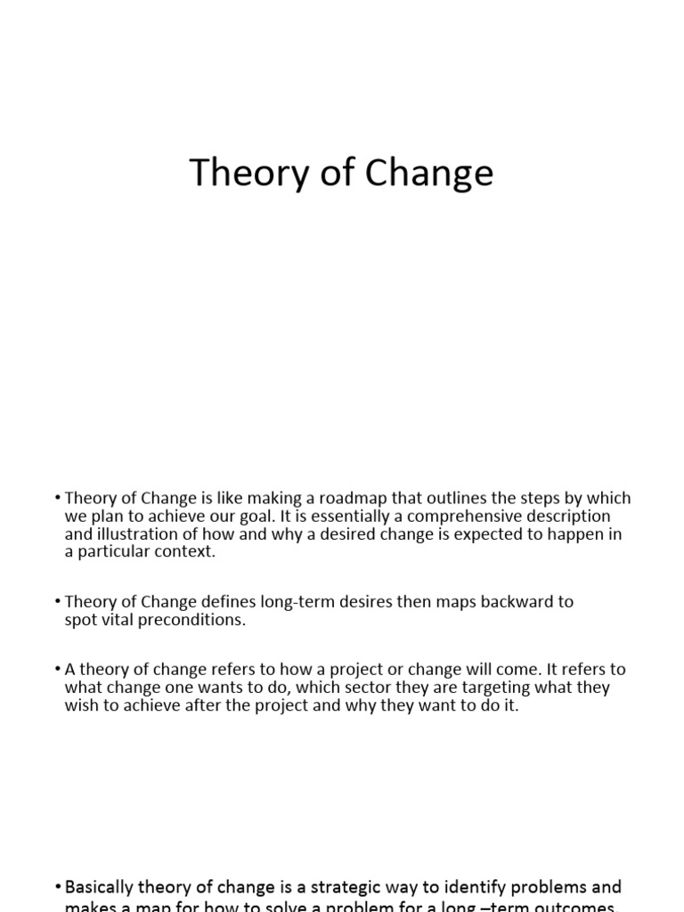 Theory of Change | PDF | Cognition | Cognitive Science