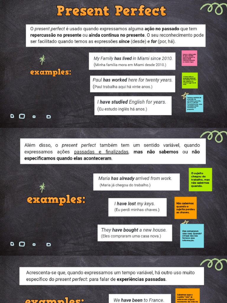 Present Perfect Class | PDF