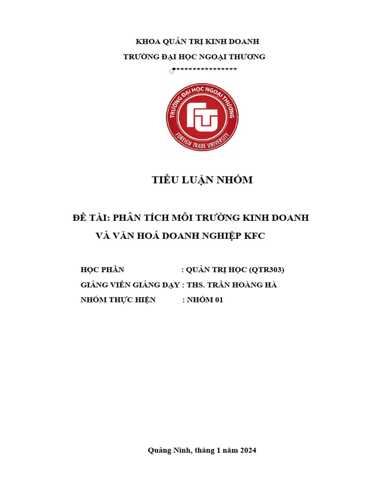 Final - QTH Nhóm 01 | PDF
