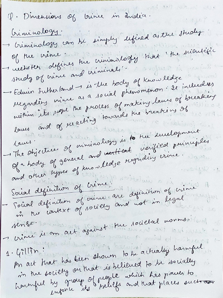 Criminology and Penology Unit Notes | PDF