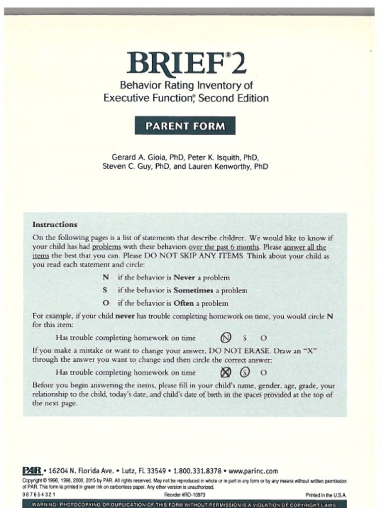 BRIEF2 Parent | PDF