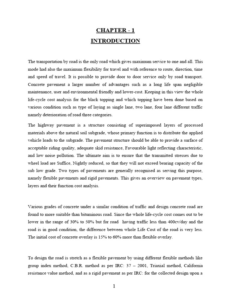 Introduction | PDF | Road Surface | Concrete