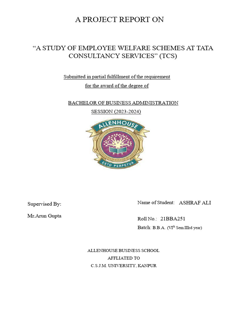 Ashraf Ali (BBA 3rd Year) Project Report | PDF | Human Resource ...
