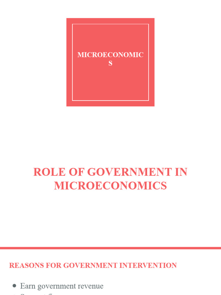 Government Intervention in Microeconomics | PDF | Taxes | Indirect Tax
