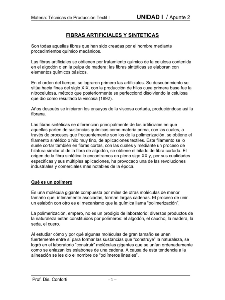 Fibras Artificiales y Sintéticas en Textiles | PDF | Textiles | Nylon