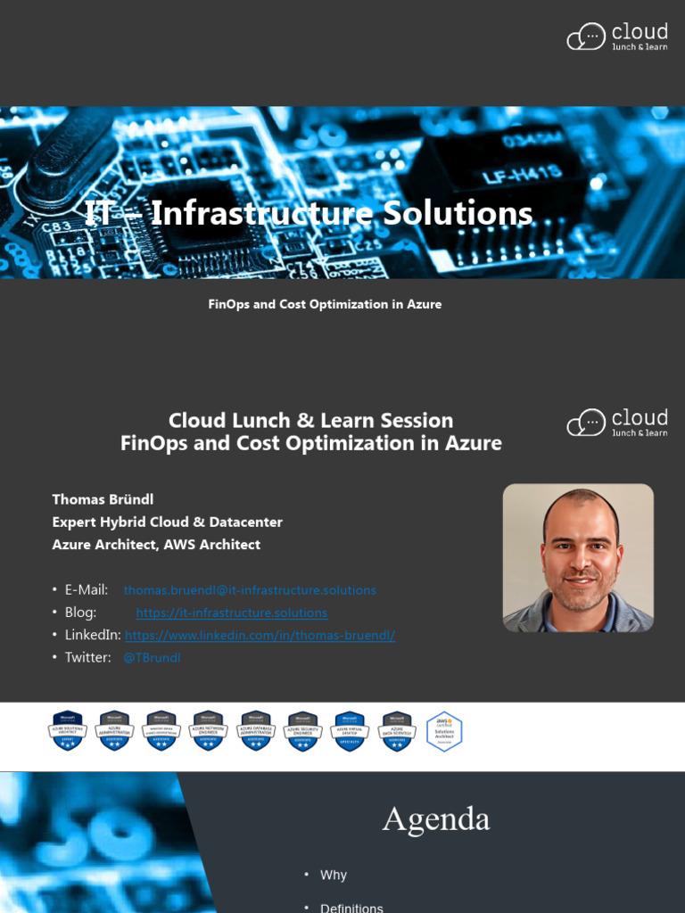 Finops And Cost Optimization In Azure Cloud Lunch And Learn Pdf