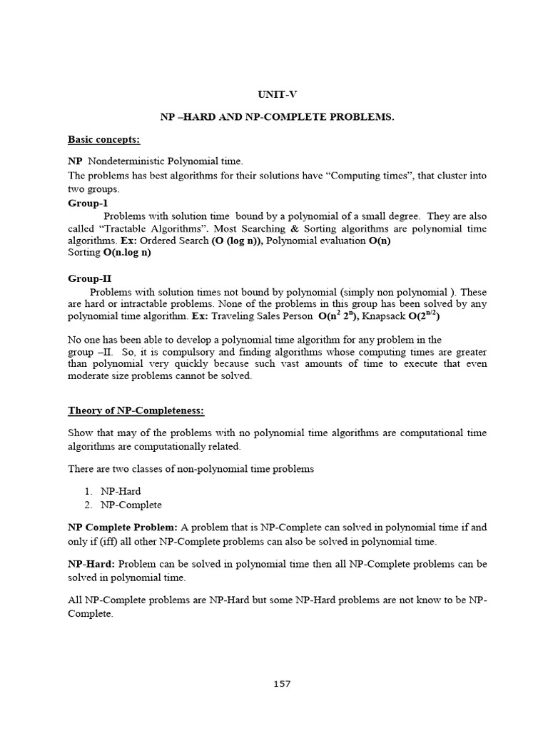 NPcomplete | PDF | Time Complexity | Algorithms And Data Structures