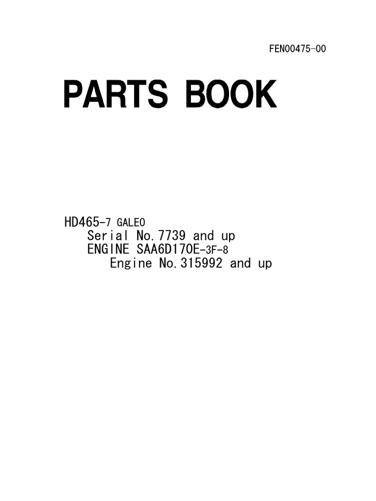 HD465-7 - SN-7739-UP Parts Book | PDF | Axle | Brake